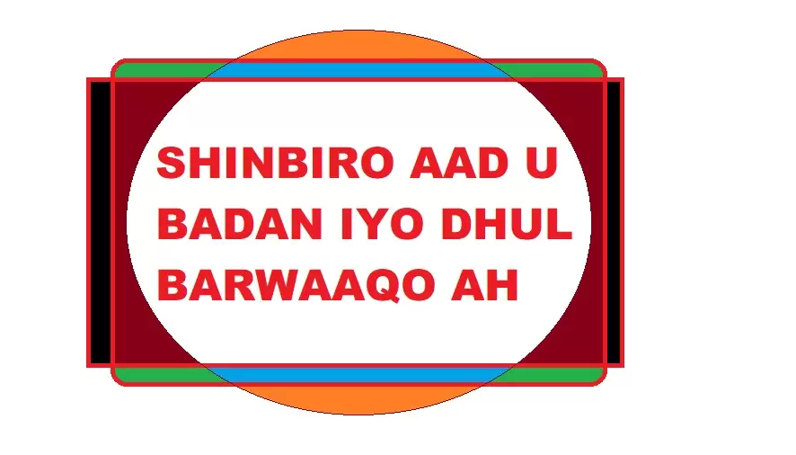 SHINBIRO AAD U BADAN IYO DHUL BARWAAQO AH